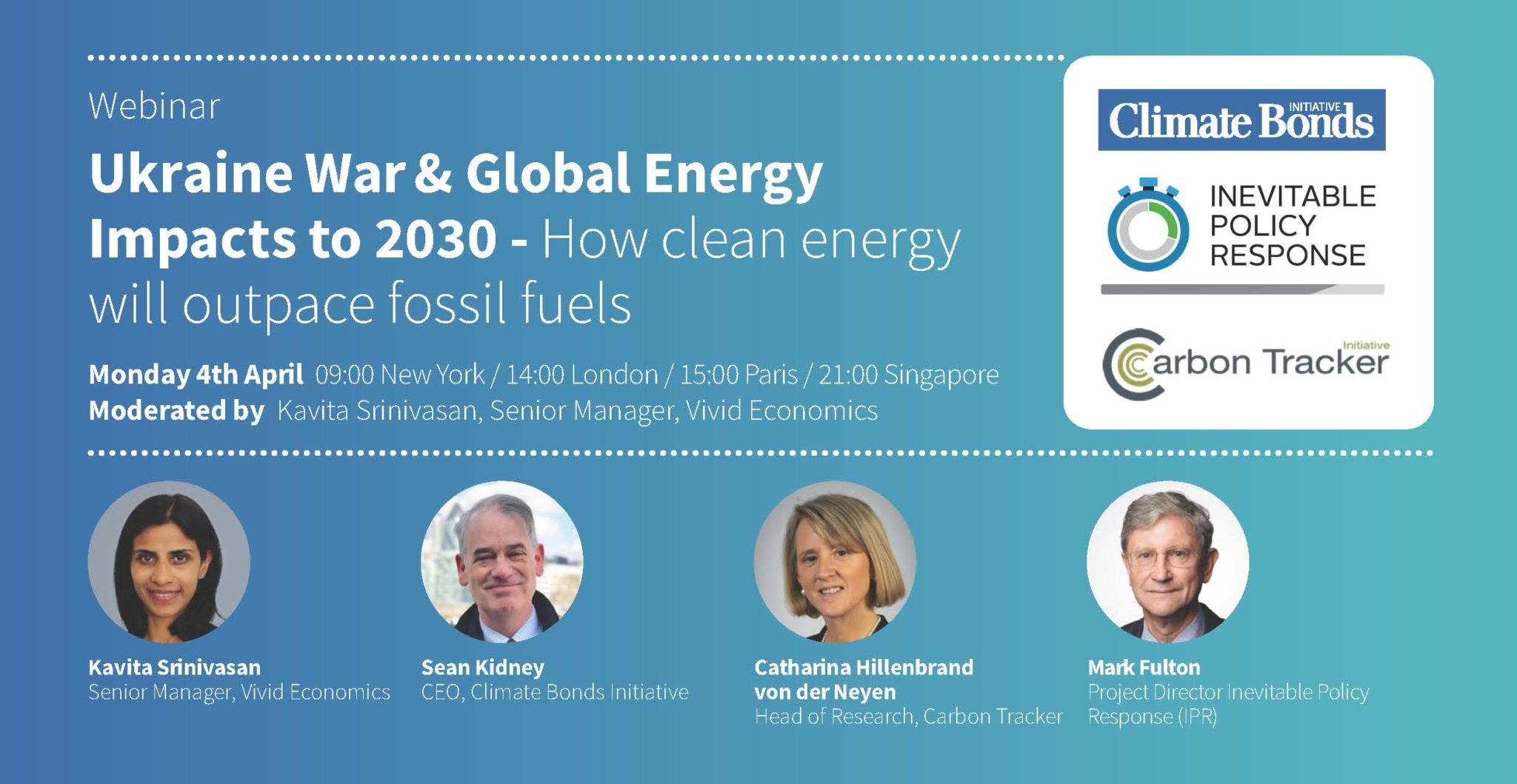 Ukraine War & Global Energy Impacts to 2030 - How clean energy will ...